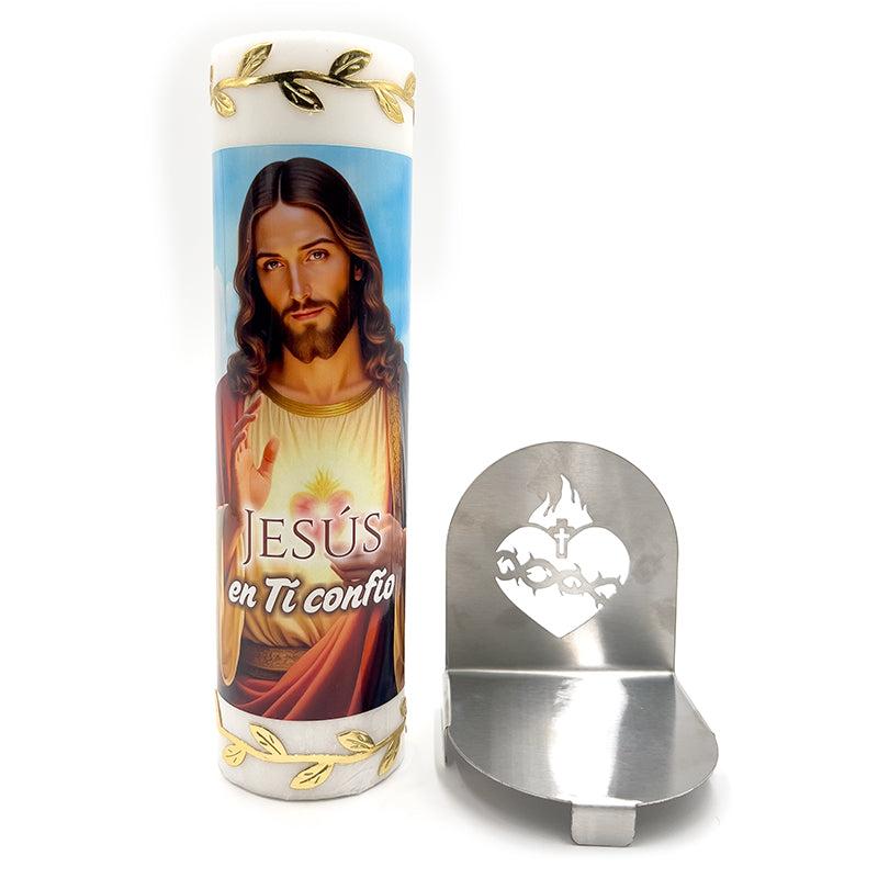 Combo Cirio Sagrado Corazon + Base – Tele VID